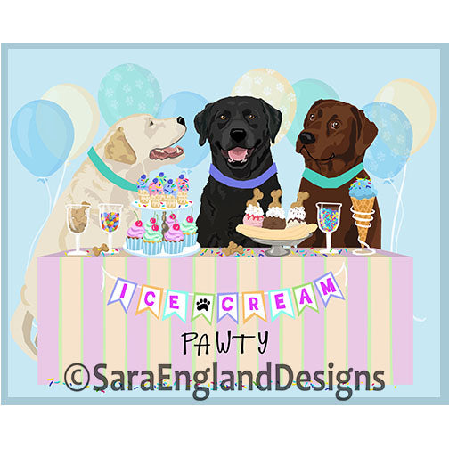 Labrador Retriever - Ice Cream Pawty - Mixed — Sara England Designs