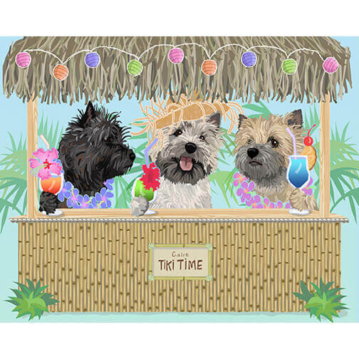 Pet Portrait Themes | Browse Cute Pet Art Settings - Sara England Designs