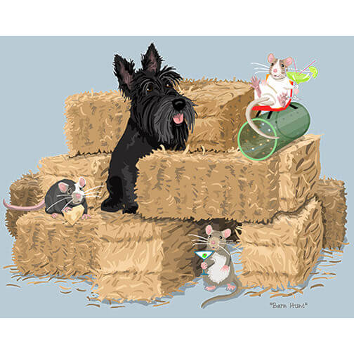 Pet Portrait Themes | Browse Cute Pet Art Settings - Sara England Designs