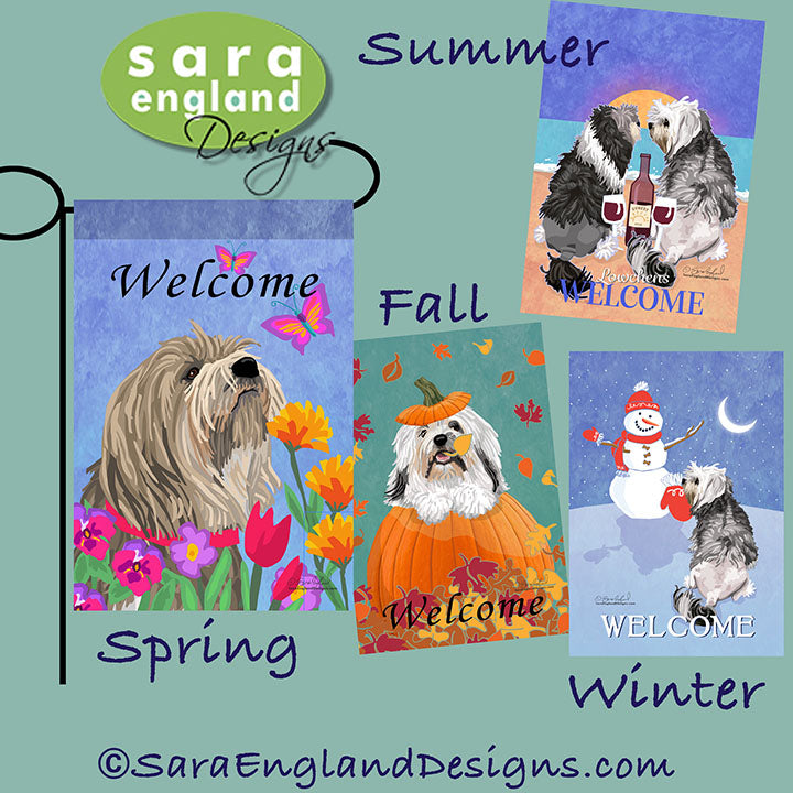 Löwchen Four Seasons Flag Set - Set of 4 Flags - One Predetermined Des ...
