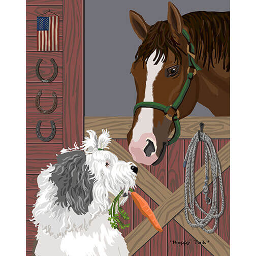 Pet Portrait Themes | Browse Cute Pet Art Settings - Sara England Designs