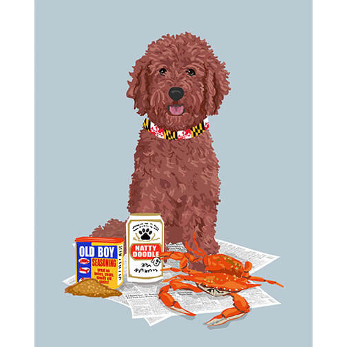 Pet Portrait Themes | Browse Cute Pet Art Settings - Sara England Designs