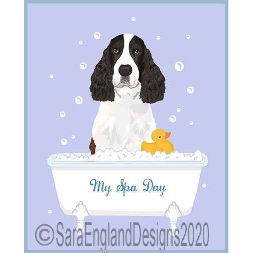 English Springer Spaniel - My Spa Day - Two Versions - Black — Sara ...