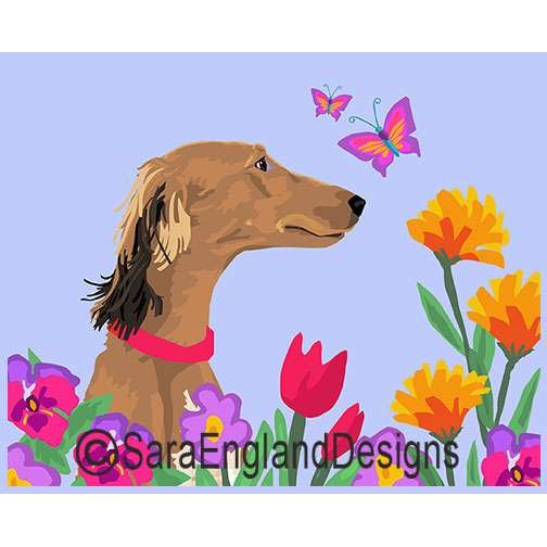 Saluki - Garden — Sara England Designs