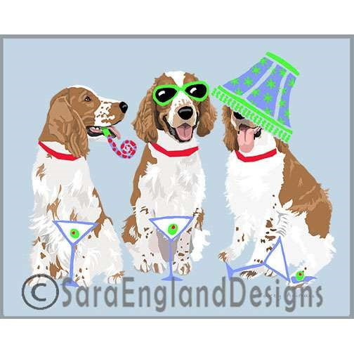 Welsh Springer Spaniel - Party Animals — Sara England Designs
