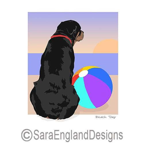 Rottweiler - Beach Day — Sara England Designs