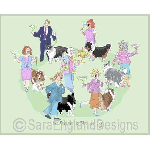 Shetland Sheepdog (Sheltie) - 5 O'Clock In The Ring — Sara England Designs